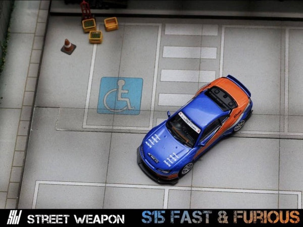 1/64 Street Weapon SWNSS15BO Pandem Silvia S15 FNF Blue/ Orange ...