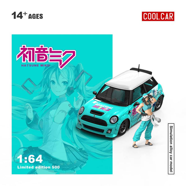 (Pre-Order) 1/64 Cool Car CC643642-1 Mini Cooper Hatsune Miku w/ Figur – Network Shuttle Diecast ...